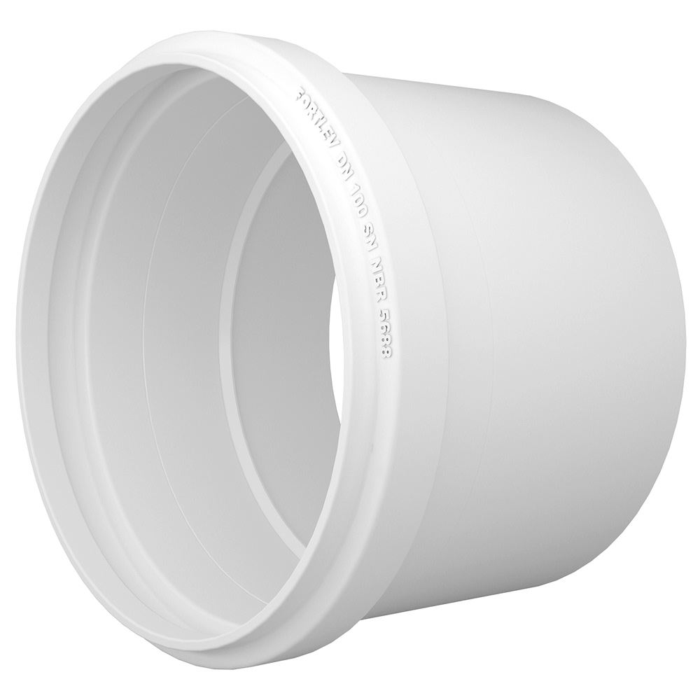 Luva Simples Esgoto SN em PVC 40mm Branco FORTLEV / REF. 11170403 ...