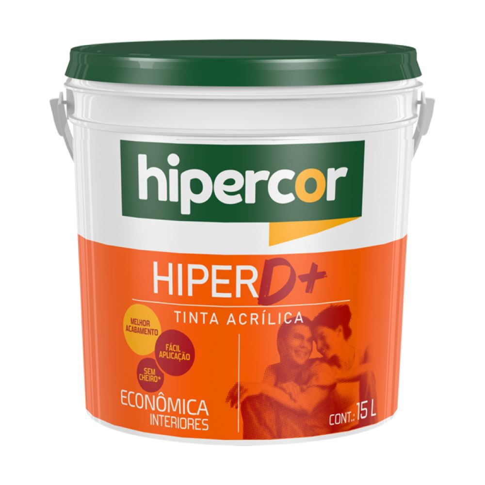 Tinta Acrílica Fosca 15L Hiper D+ Camurça HIPERCOR / REF. 624301661 ...
