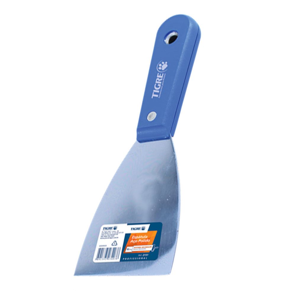 Espátula De Aço Polido Com Cabo De Plástico 12,5cm TIGRE / REF ...