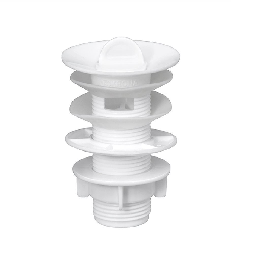 Válvula PVC para Lavatório 1 (7/8) Polegadas com Ladrão Branco KRONA ...