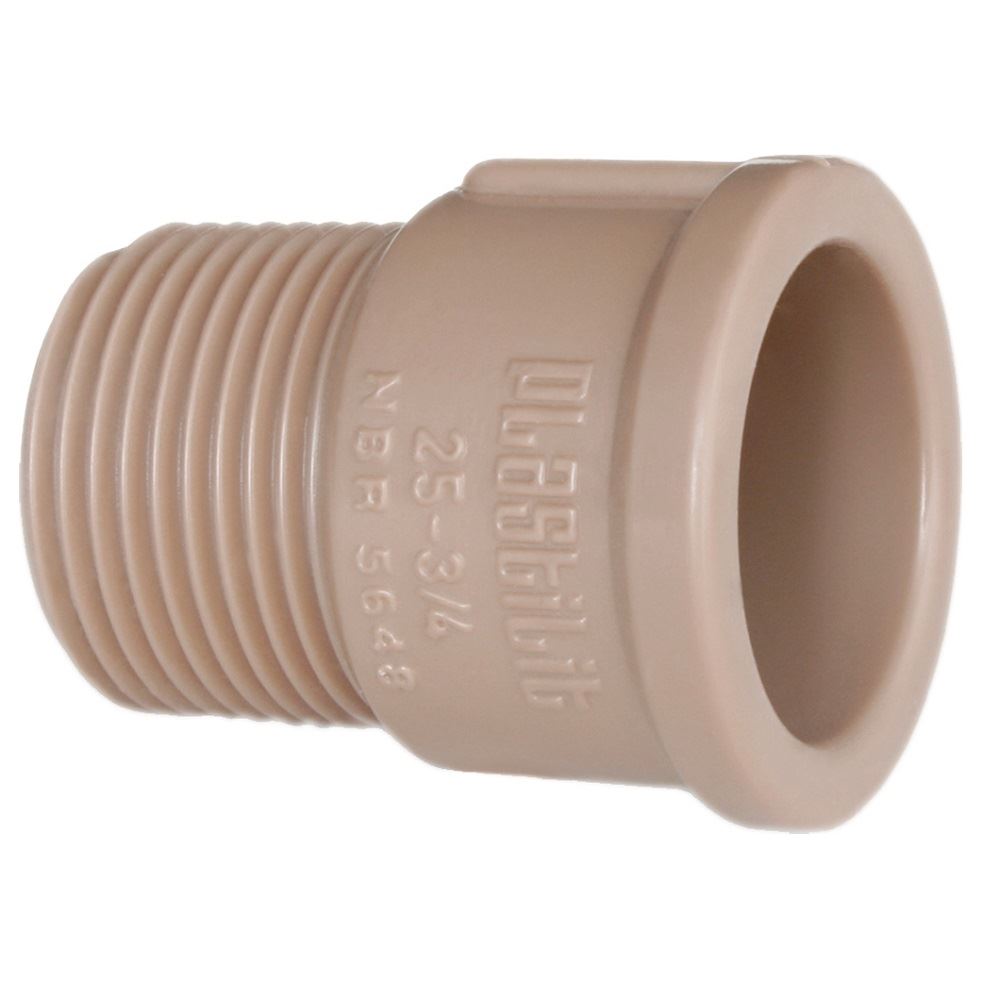 Adaptador Soldável PVC LR 25X3/4 Curto Marrom PLASTILIT / REF. 20002028 ...