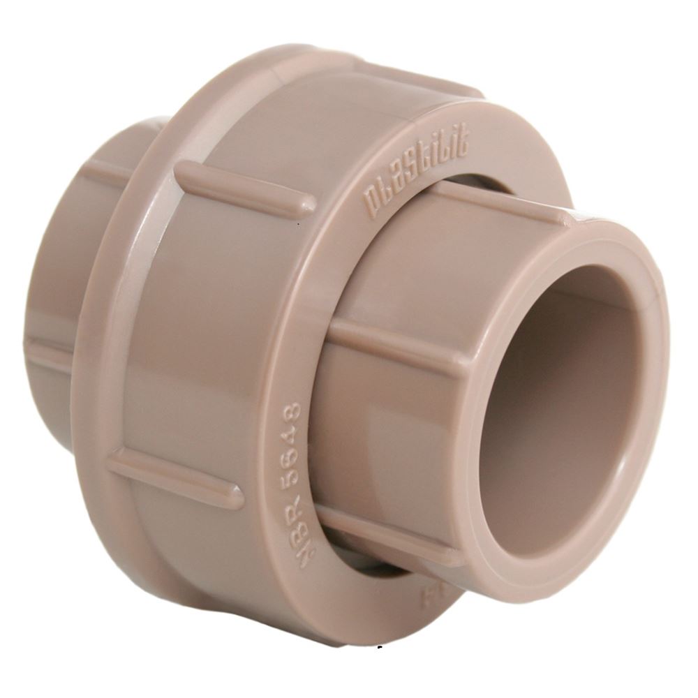 União Soldável PVC 50mm Marrom PLASTILIT / REF. 20107005 | Distac Distribuidora