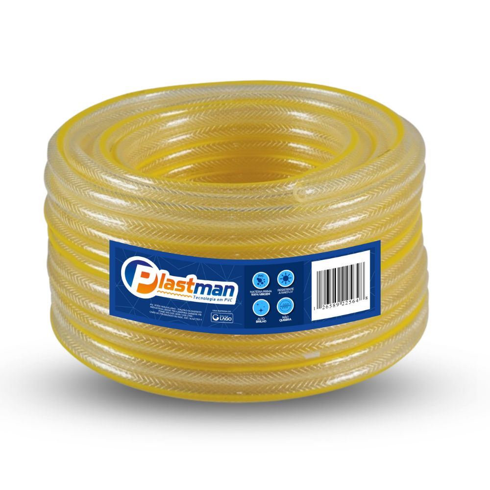 Mangueira PVC 3/8x3mm para Jardinagem 50 Metros Multiuso Amarelo ...